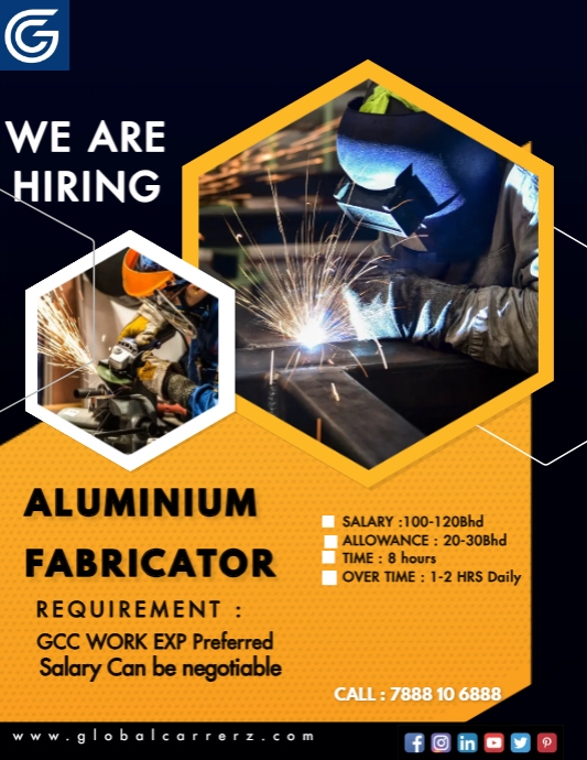 Yellow Modern Metal Work Service Flyer Templa | PosterMyWall