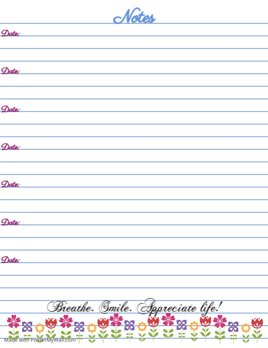 Journal sheet template | PosterMyWall