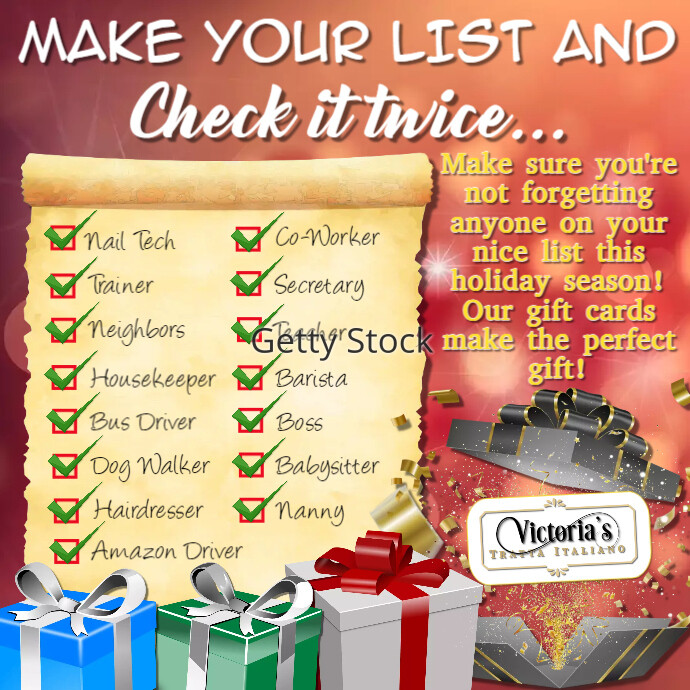 Copy of Nice List Victoria's | PosterMyWall