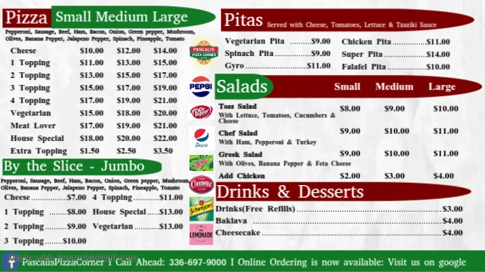 Pascali's Pizza Corner 1 (1) | PosterMyWall