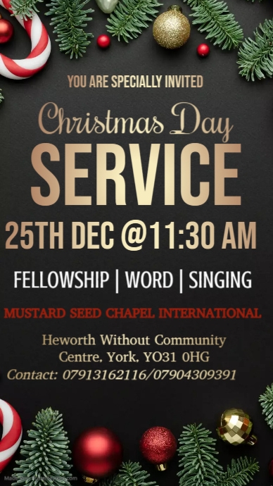Copy of Christmas Day Service | PosterMyWall