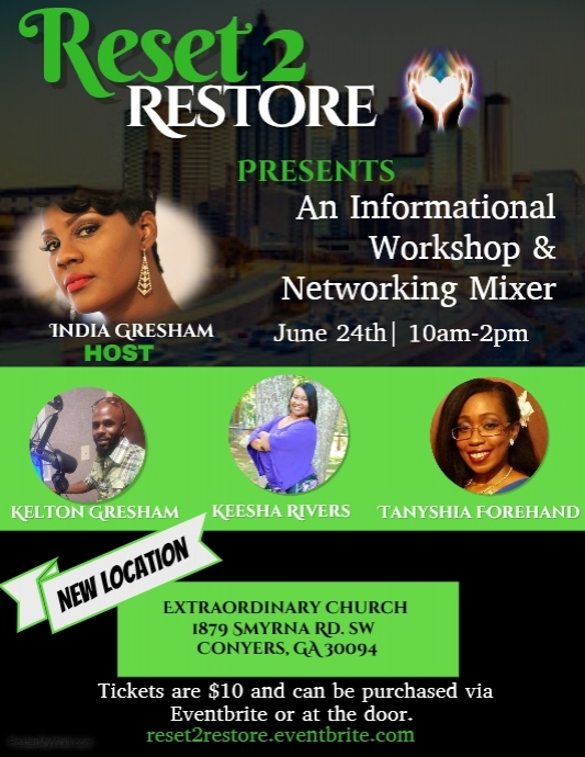 Reset to Restore workshop | PosterMyWall