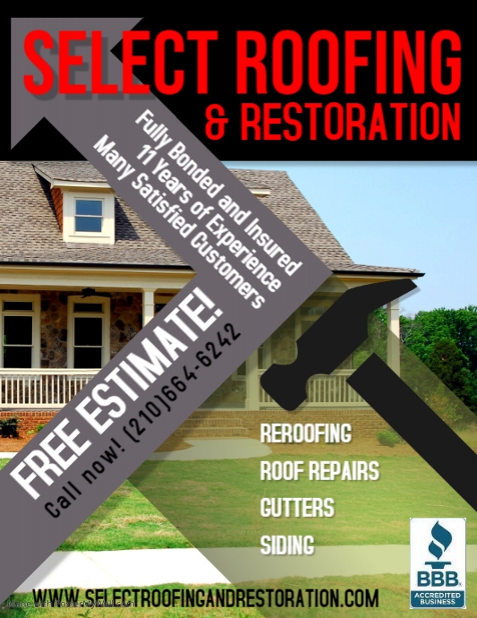 Copy of Roofing Construction Advertisement Flyer | PosterMyWall