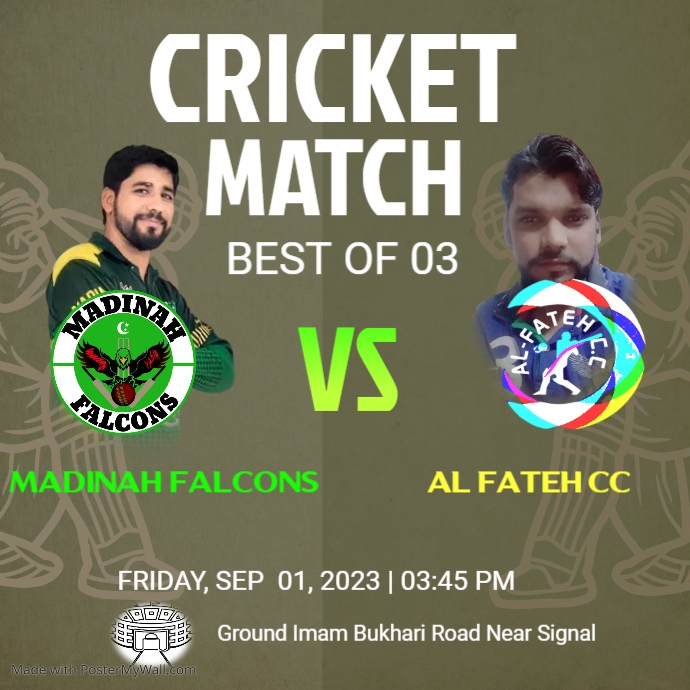 Cricket match Instagram template | PosterMyWall