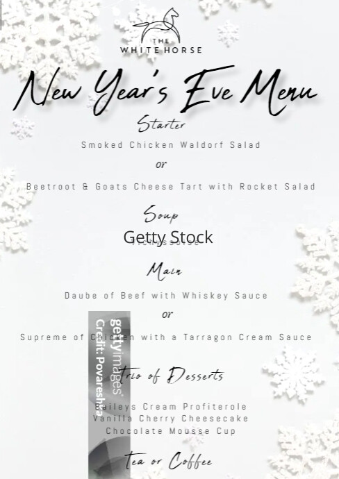 New Years Eve Ball Menu 2023 | PosterMyWall
