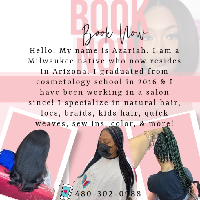 Book Now Pink Instagram Post 2 | PosterMyWall