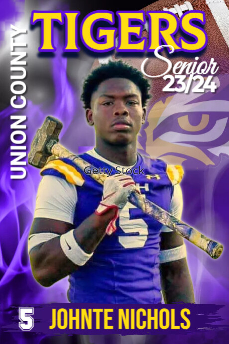 UCHS SENIOR FOOTBALL BANNER - 5 NICHOLS (1) | PosterMyWall