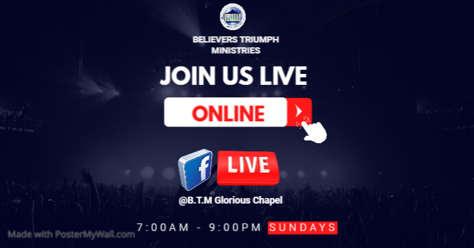 join us live sunday service | PosterMyWall