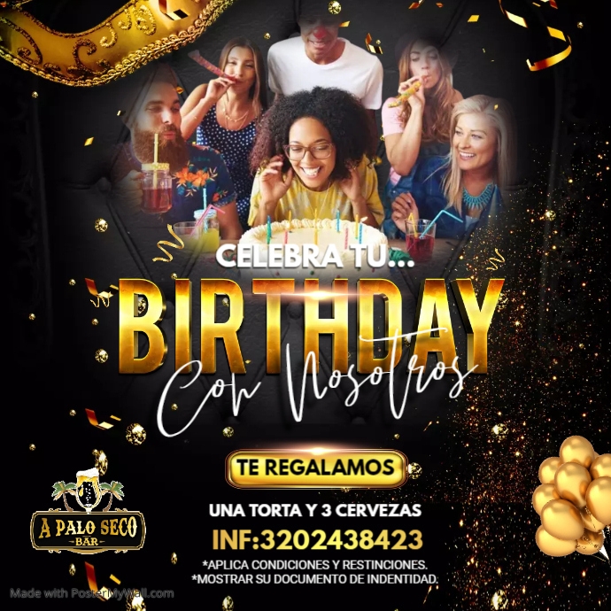 Birthday party flyer template | PosterMyWall