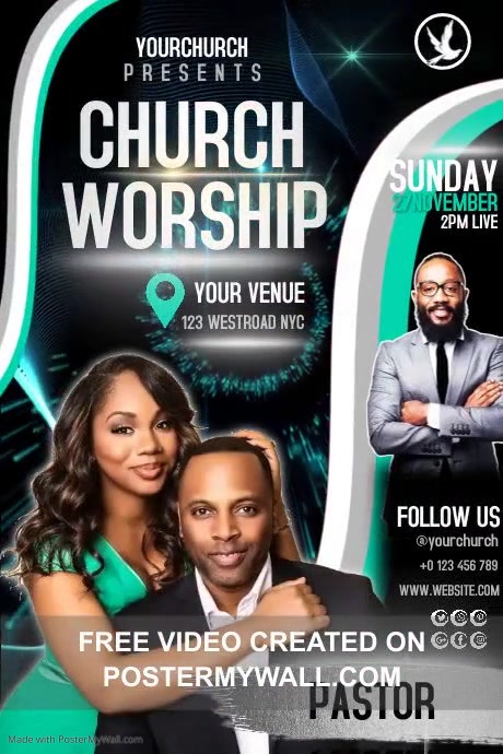 Copy of CHURCH MODERN POSTER POSTERS TEMPLATE | PosterMyWall