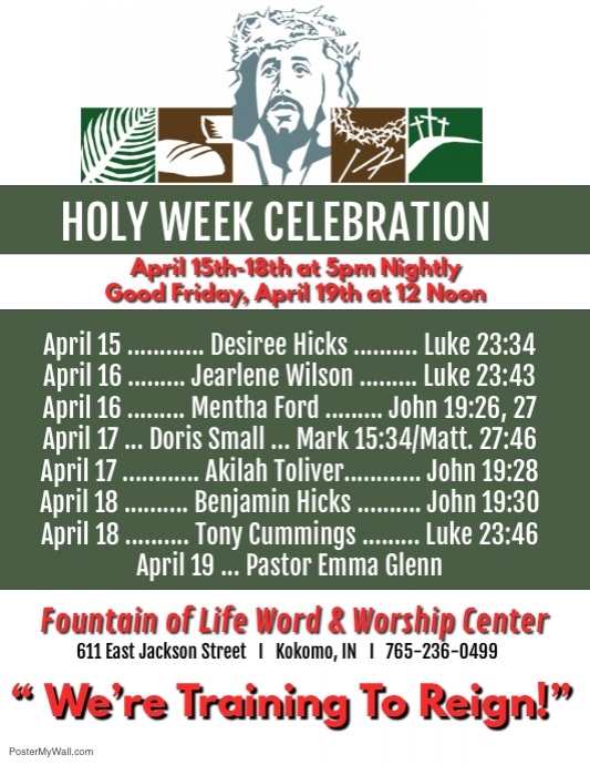 HOLY WEEK | PosterMyWall