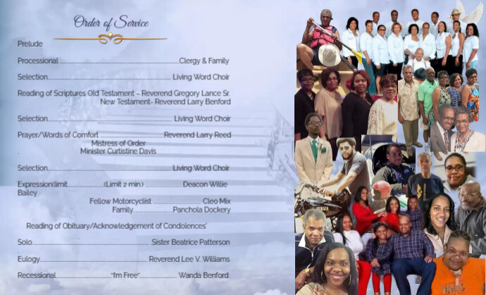 FUNERAL PROGRAM - HEAVEN STAIRS 1 (1) | PosterMyWall