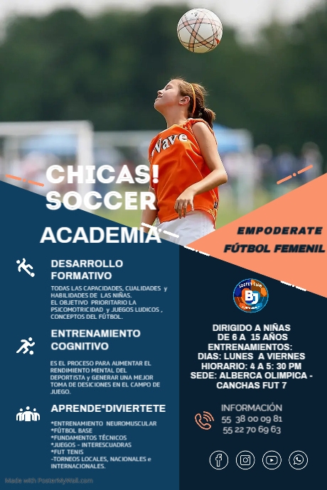 Copy of Girls Soccer Football Camp Flyer | PosterMyWall