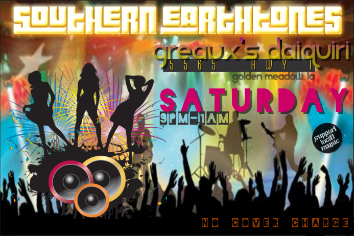 Concert Crowd Band Silhouette Colorful Stage Flyer Template | PosterMyWall