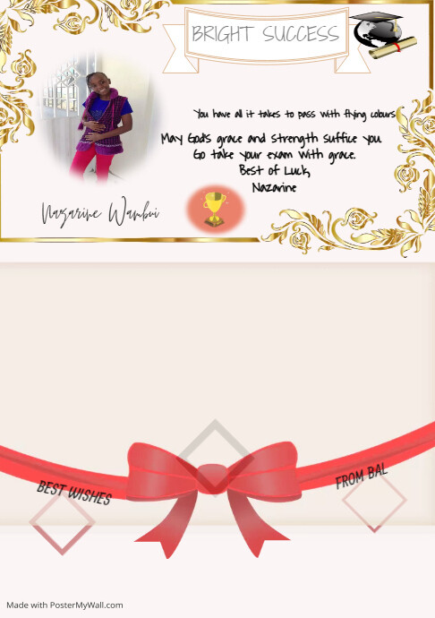 SUCCESS IN YOUR EXAM CARD FLYER | PosterMyWall