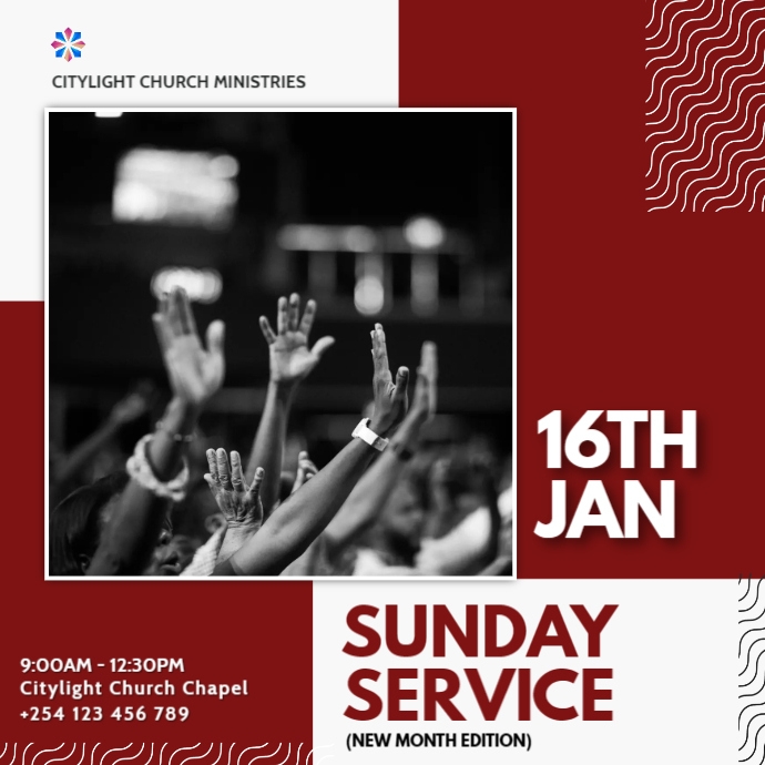 church sunday worship service flyer template | PosterMyWall