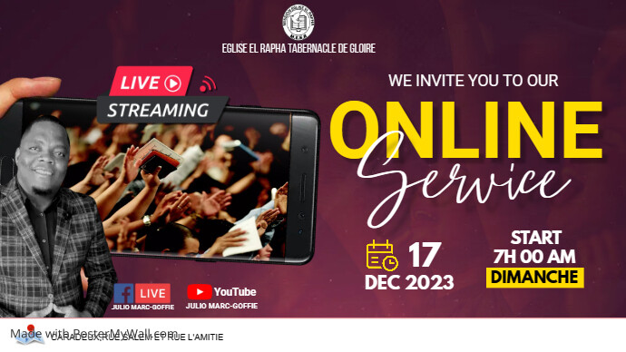 online church service | PosterMyWall