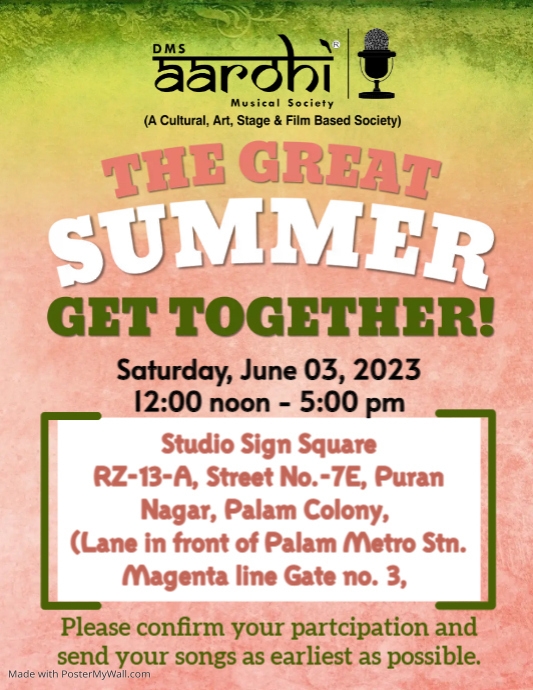 The Great Summer Get Together | PosterMyWall