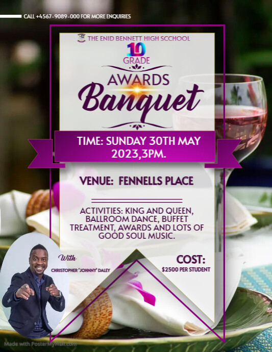 PROFESSIOANL BANQUET INVITATION POSTER | PosterMyWall