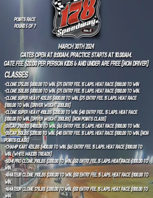 Points Race 1 | PosterMyWall