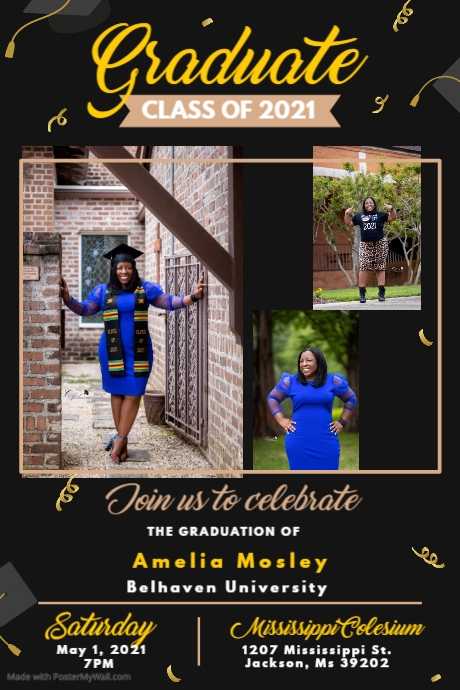 Copy of Graduation Announcement Poster Template | PosterMyWall
