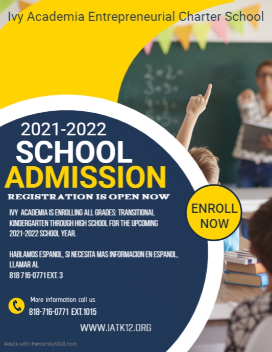 Copy of Copy of Admission Open Enroll Now Social Media Ad | PosterMyWall