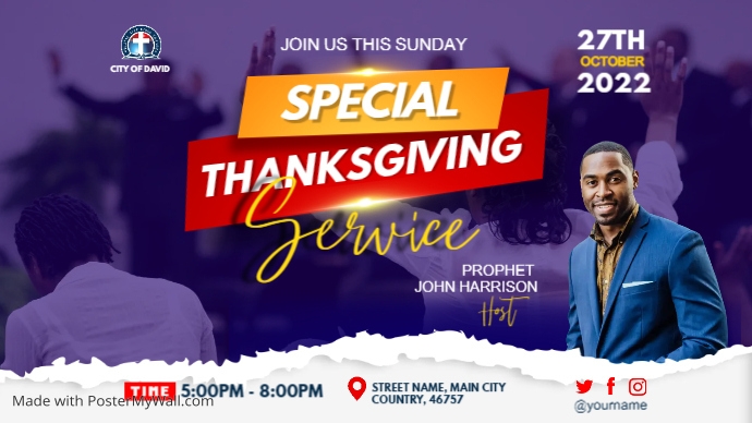 thanksgiving service | PosterMyWall
