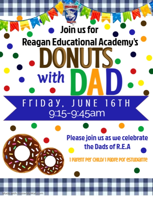 Donuts with Dad Flyer | PosterMyWall
