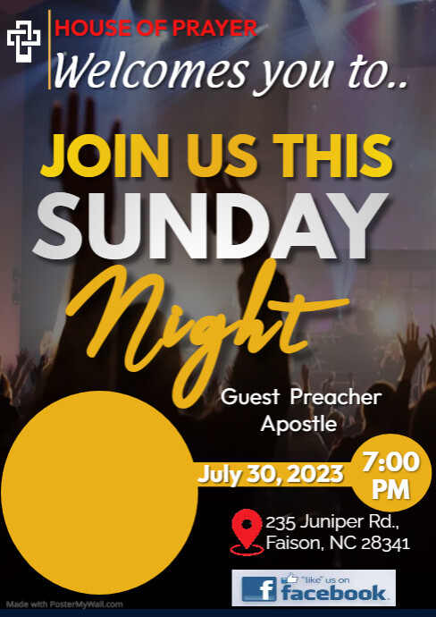 Copy of join us this sunday | PosterMyWall