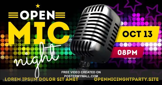 OPEN MIC NIGHT BANNER | PosterMyWall