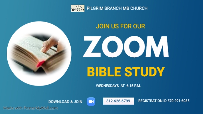Copy of Copy of Zoom Bible Study | PosterMyWall