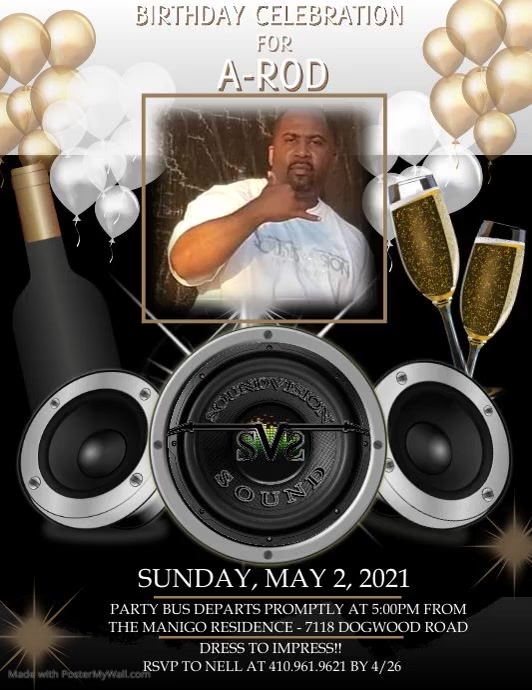 A-Rod's Birthday | PosterMyWall