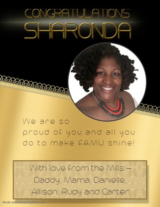 Copy of Mills Sharonda ad final | PosterMyWall