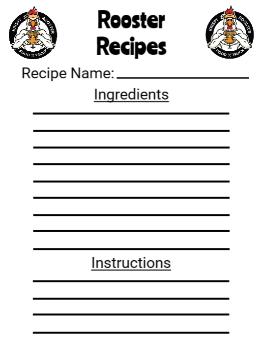 Rooster Recipe Template | PosterMyWall
