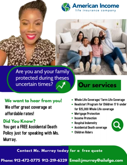 Copy of family insurance flyer advertisement design t | PosterMyWall