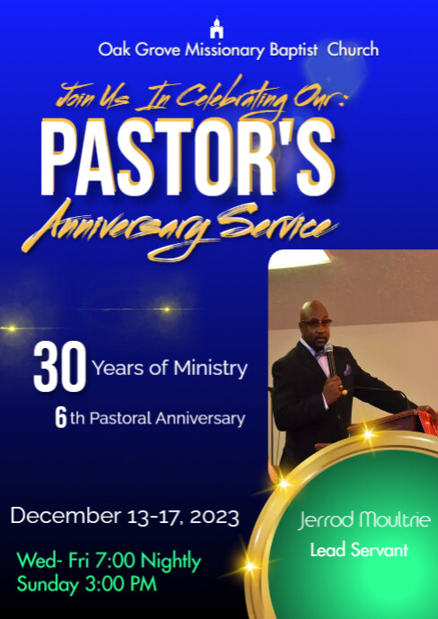 Pastor Anniversary | PosterMyWall