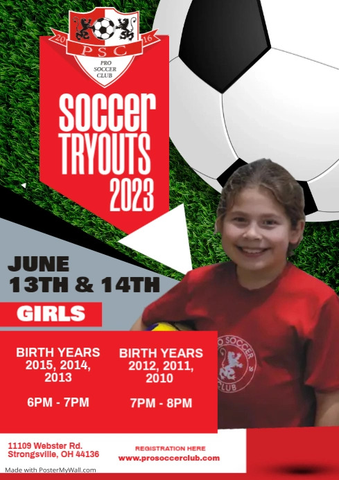 soccer tryouts flyer | PosterMyWall