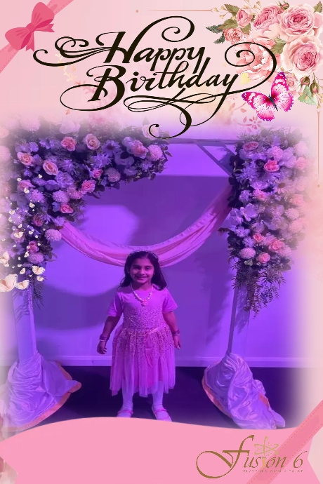 Copy of Pink Floral Birthday Poster | PosterMyWall
