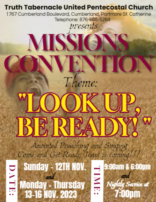 TRUTH TAB MISSIONS CONVENTION FLYER NOV. 12-16, 2023 OPTION 1 ...