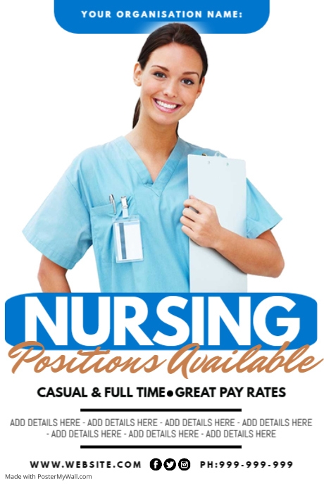 Nursing Positions Available Poster | PosterMyWall