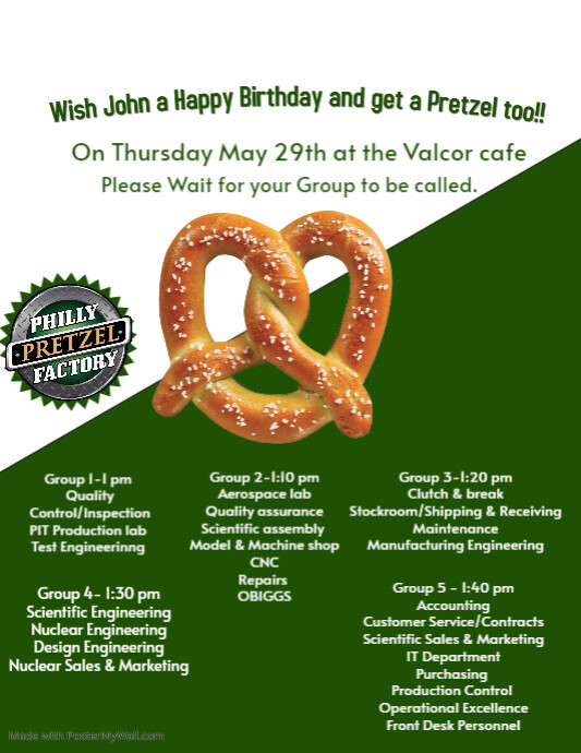 Yellow and Orange Pretzels Day Flyer | PosterMyWall