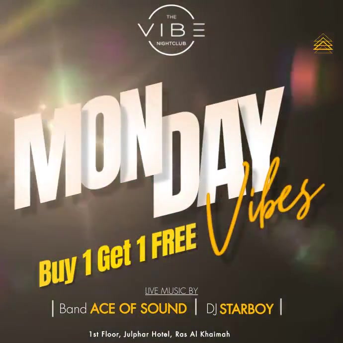 Monday Vibes sunday party night video | PosterMyWall