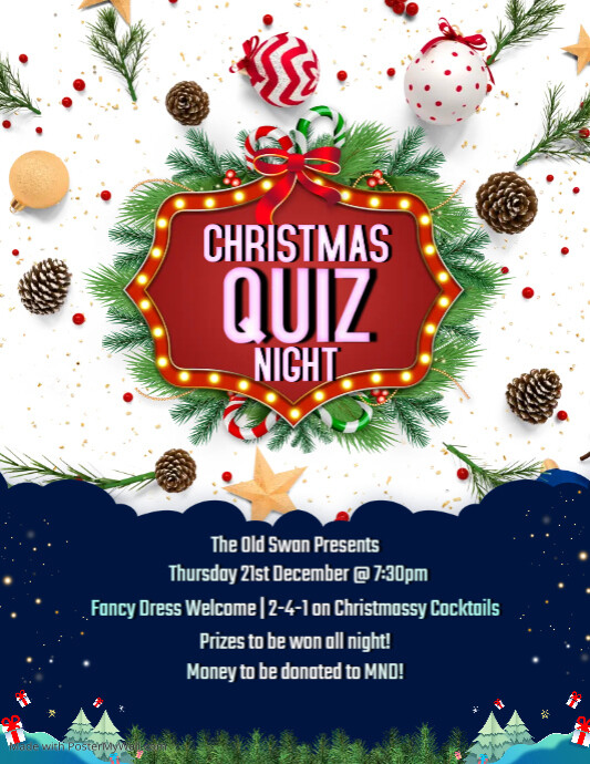 Christmas Trivia Night Event Flyer Design | PosterMyWall