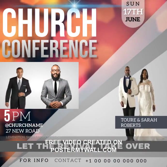 CHURCH CONFERENCE SQUARE VIDEO TEMPLATE | PosterMyWall