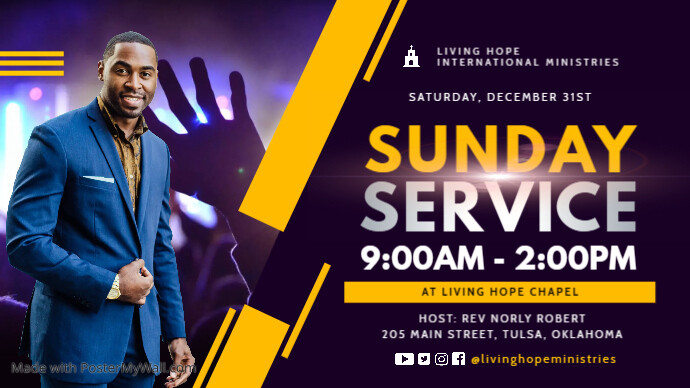 Sunday Service Poster | PosterMyWall