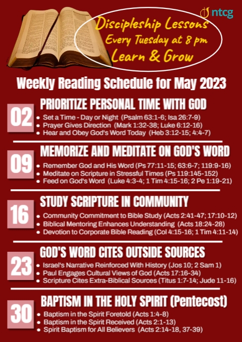 Weekly Discipleship Schedule (1) | PosterMyWall