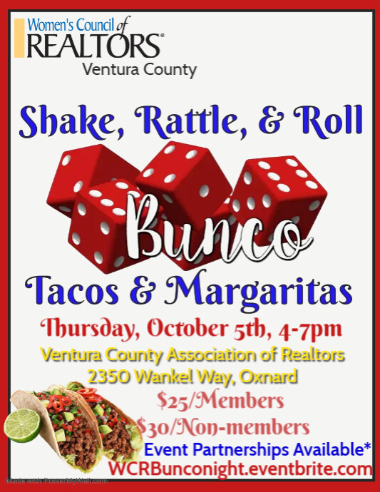 Bunco & Potluck | PosterMyWall