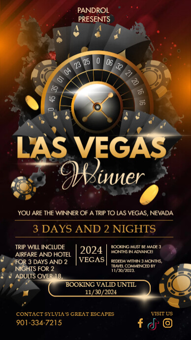 LAS VEGAS TRIP WINNER | PosterMyWall