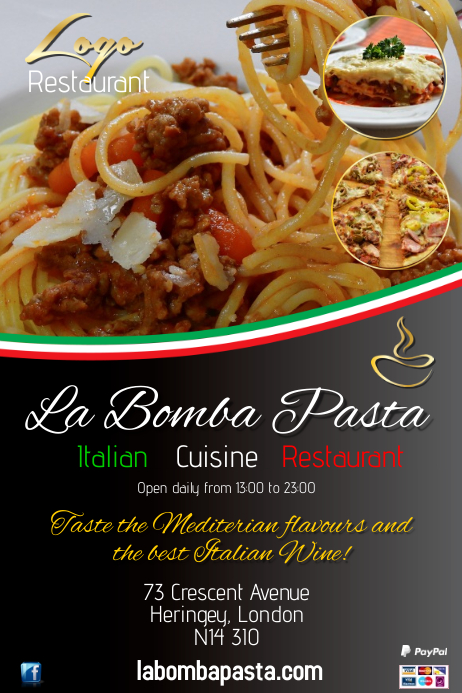 La Bomba Pasta Flyer | PosterMyWall