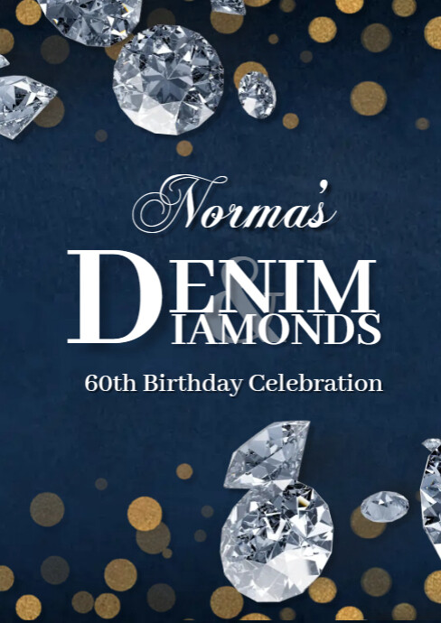 Denim and Diamonds Invitation | PosterMyWall
